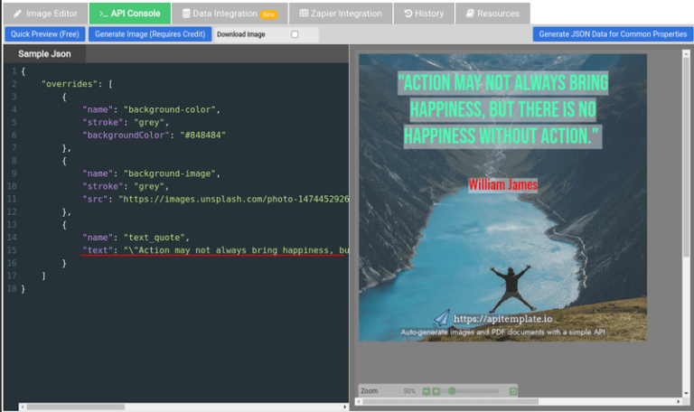 Add a Text to Image or Photo via API - APITemplate.io