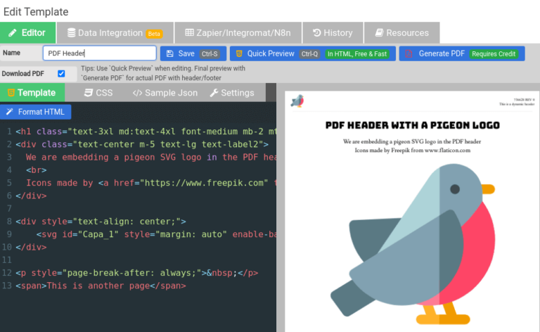 How to add a logo and dynamic information to your PDF header or footer ...