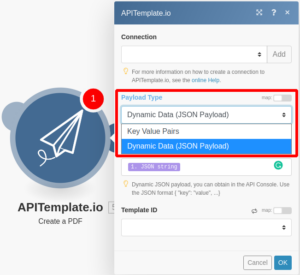 Create PDF documents with Integromat and JSON - APITemplate.io