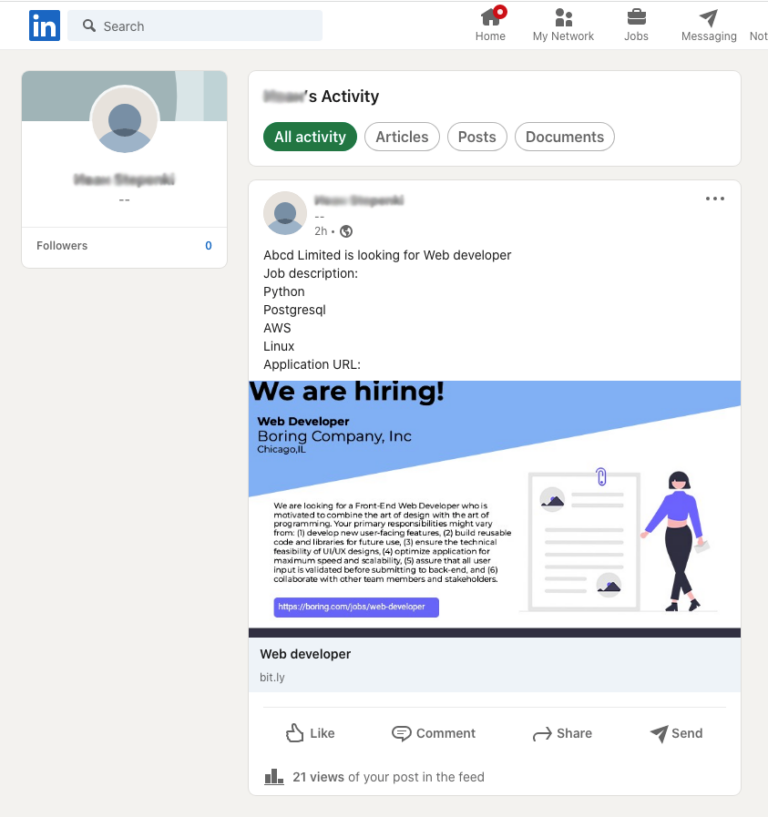 How to Automate Job Posting Images for LinkedIn - APITemplate.io