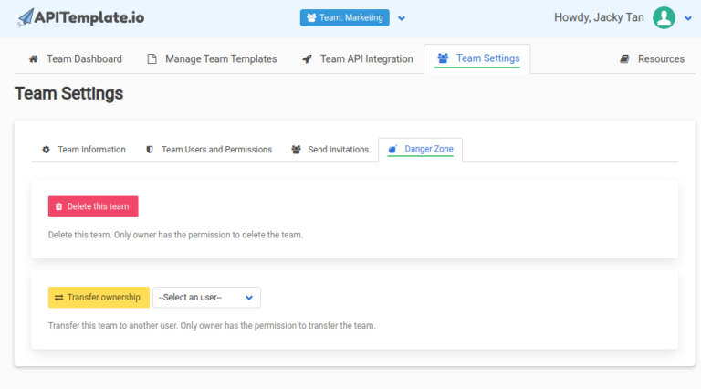 How to collaborate with your team members - APITemplate.io